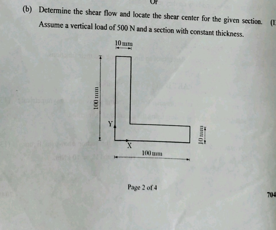 (b) Determine the shear flow and locate the | StudyX
