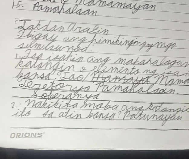 15 Pamahalaan mamayan Takdan Aralin Ibigay | StudyX