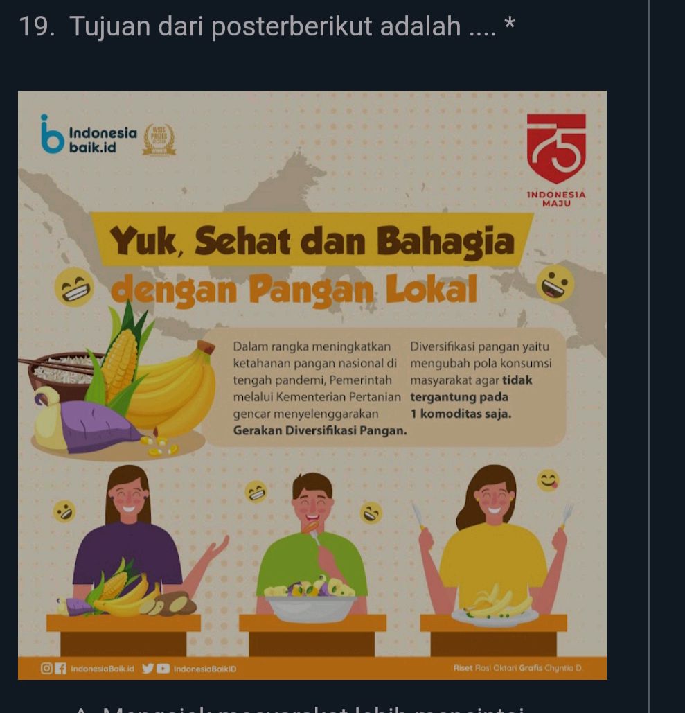 19 Tujuan dari poster berikut adalah Gambar | StudyX