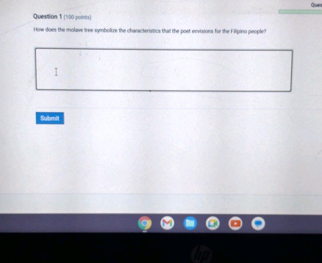 Question 1 (100 points) How does the molave | StudyX