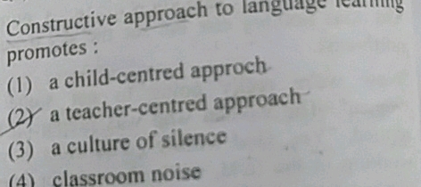 Constructive approach to language learning | StudyX