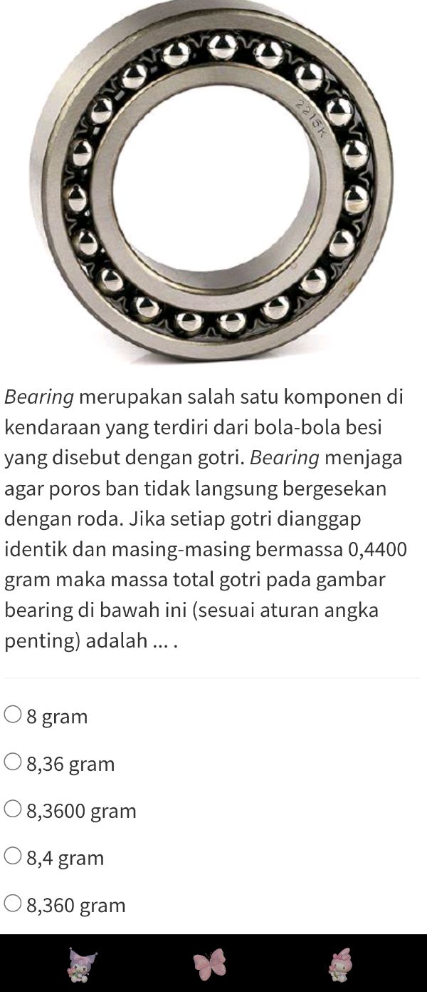 Bearing merupakan salah satu komponen di | StudyX