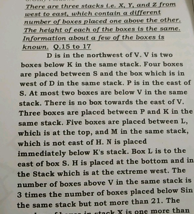 There are three stacks ie X Y and Z from | StudyX