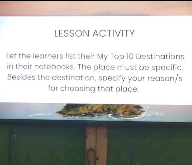 LESSON ACTIVITY Let the learners list their | StudyX