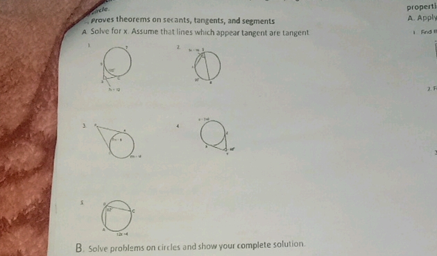 Proves theorems on secants tangents and | StudyX