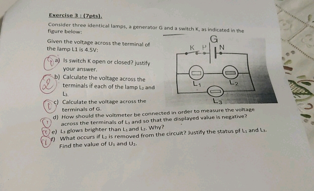 Exercise 3 (7pts) Consider three identical | StudyX