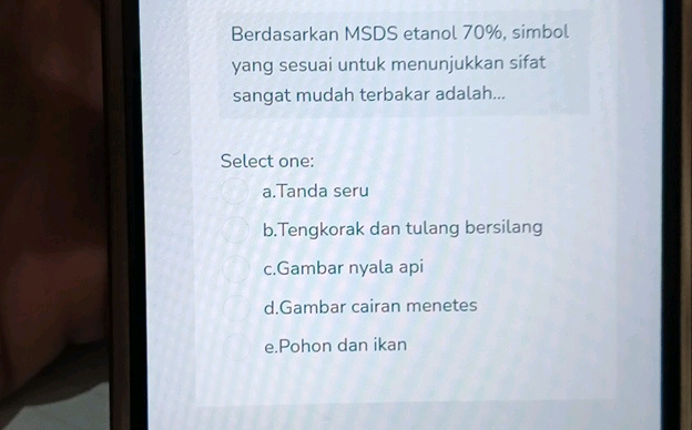 Berdasarkan MSDS etanol 70 simbol yang | StudyX