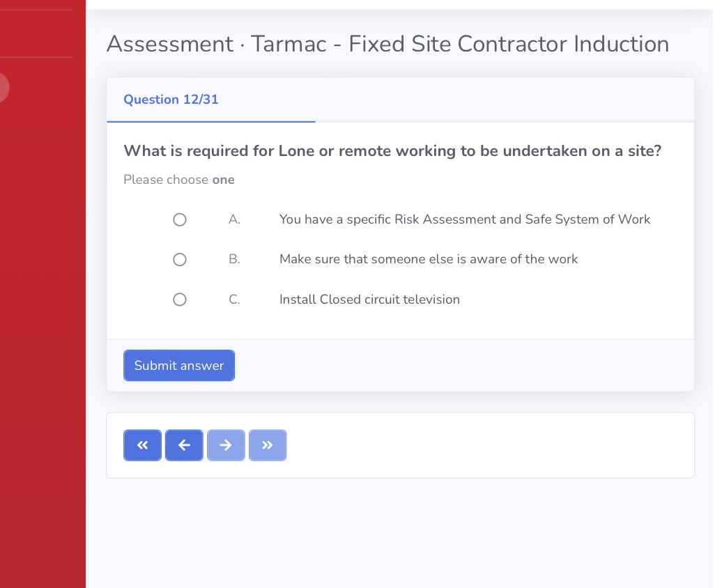 Assessment Tarmac - Fixed Site Contractor | StudyX