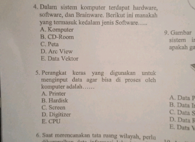 4 Dalam sistem komputer terdapat hardware | StudyX