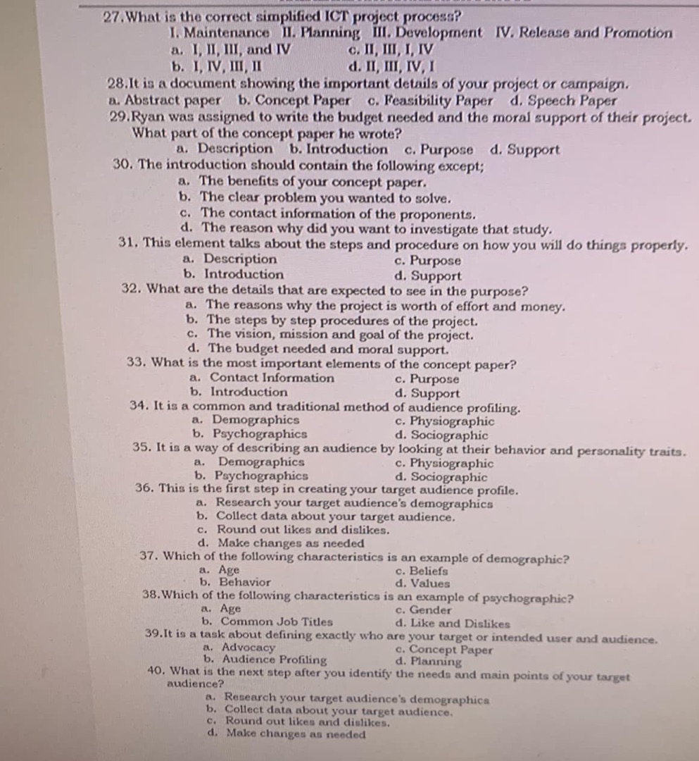 27 What is the correct simplified ICT | StudyX