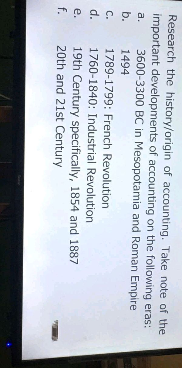 Research the history/origin of accounting | StudyX