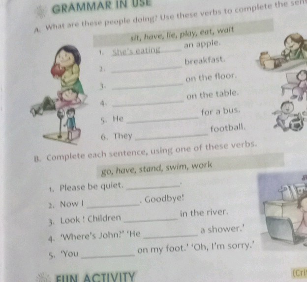 GRAMMAR IN USE A What are these people doing | StudyX