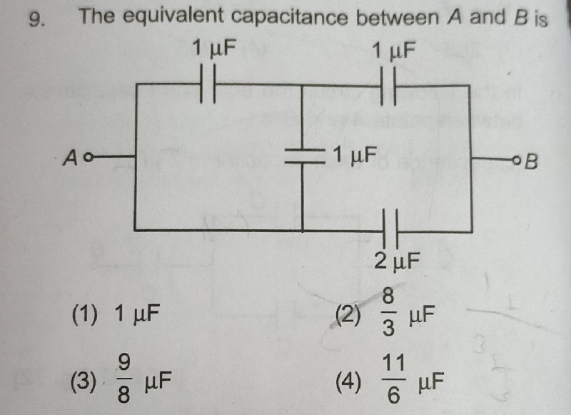 9 The equivalent capacitance between A and B | StudyX
