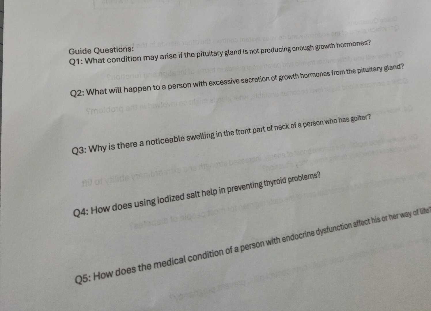 Guide Questions Q1 What condition may arise | StudyX