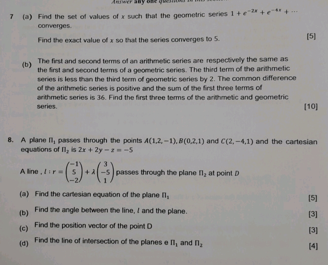 7 (a) Find the set of values of x such that | StudyX