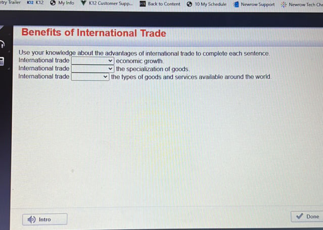 Benefits of International Trade Use your