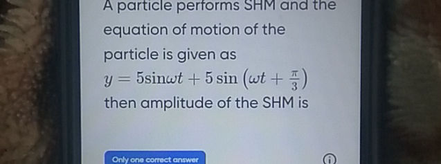 A particle performs SHM and the equation of | StudyX