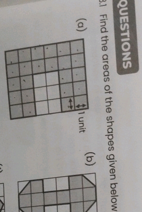 Find the areas of the shapes given below (a) | StudyX