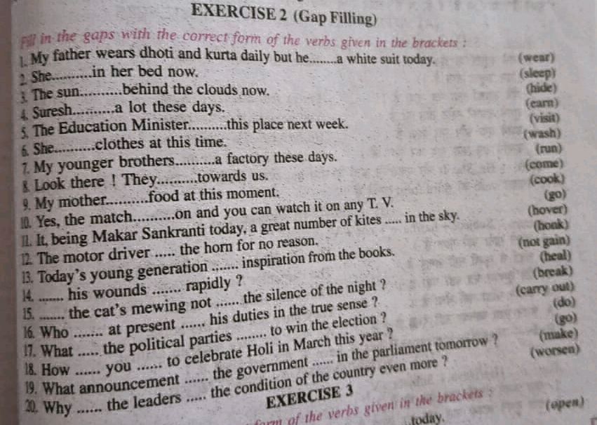 EXERCISE 2 (Gap Filling) Fill in the gaps | StudyX