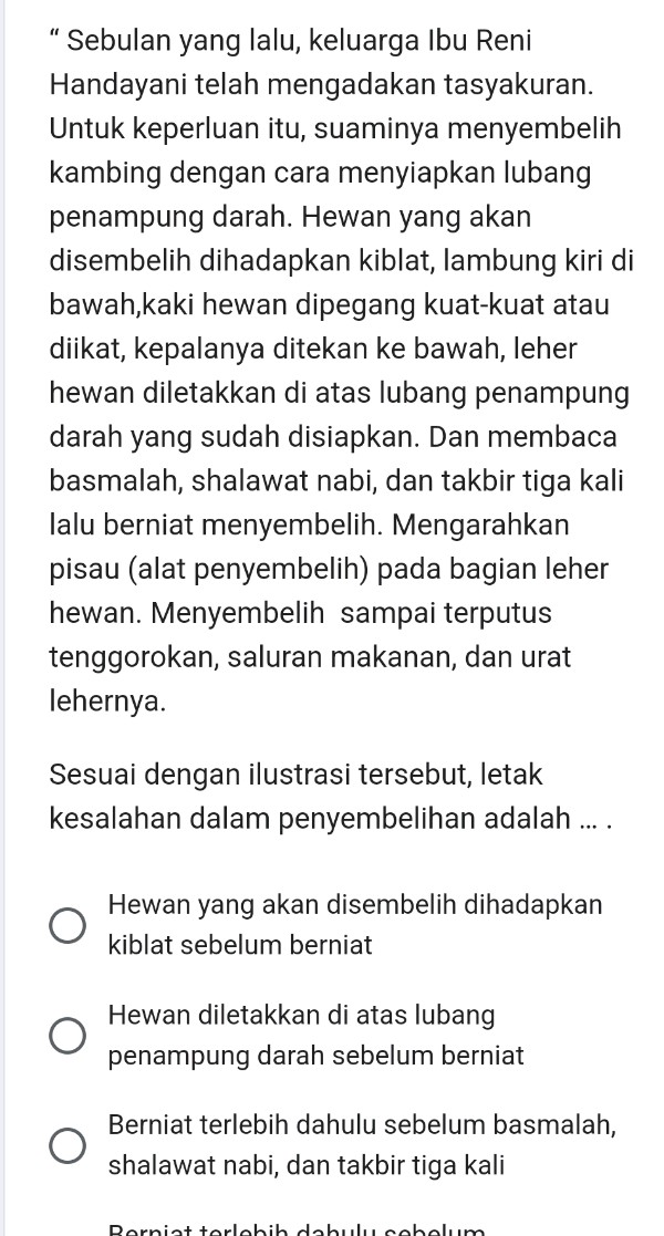 Sebulan yang lalu keluarga Ibu Reni | StudyX