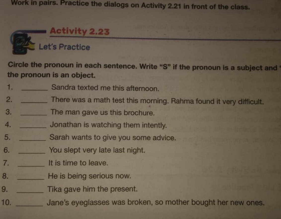 Work in pairs Practice the dialogs on | StudyX