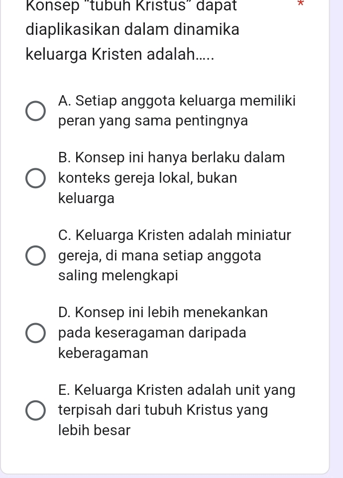 Konsep tubuh Kristus dapat diaplikasikan | StudyX