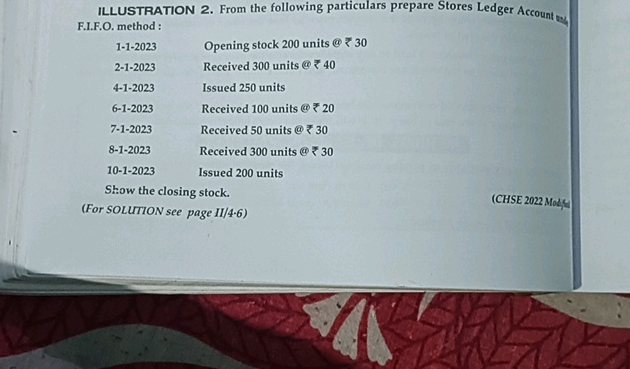 ILLUSTRATION 2 From the following | StudyX