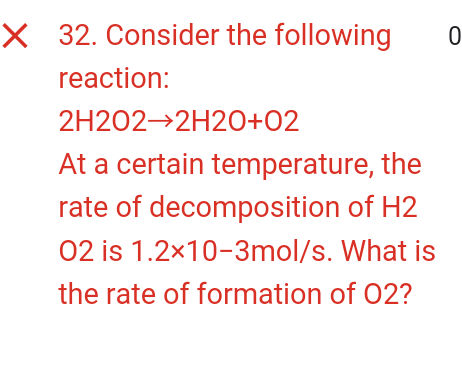 32 Consider the following reaction | StudyX
