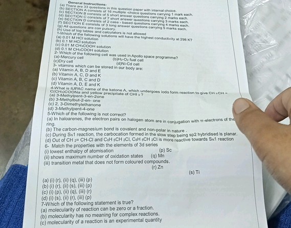 (a) There are 33 questions in this question paper with internal choice ...