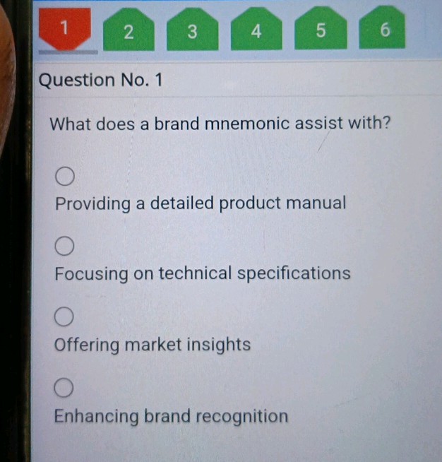 Question No 1 What does a brand mnemonic | StudyX