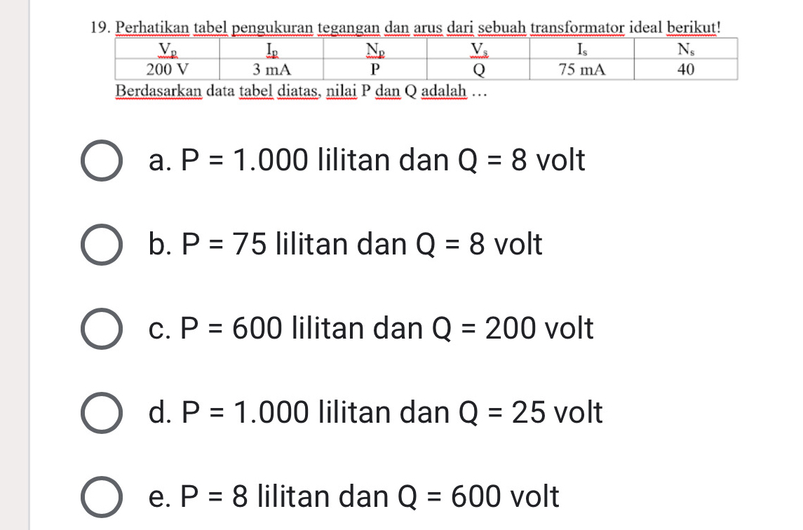 19 Perhatikan tabel pengukuran tegangan dan | StudyX