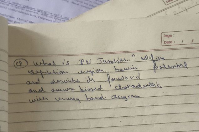 what is PN Junction define depletion region | StudyX