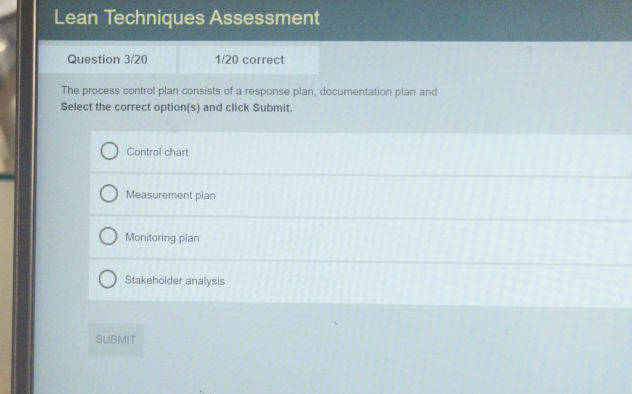 Lean Techniques Assessment Question 3/20 | StudyX