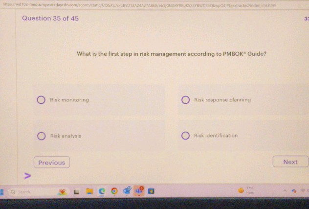 What is the first step in risk management | StudyX