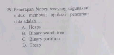 29 Penerapan binary tree yang digunakan | StudyX