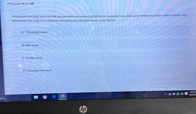 Pertanyaan 14 dari 100 Perseteruan dan/atau | StudyX