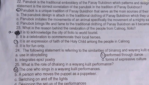 22 Panubok is the traditional embroidery of | StudyX