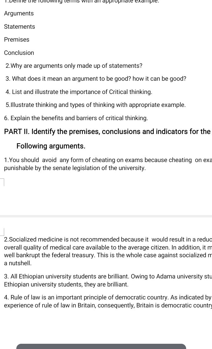 1Define the following terms with an | StudyX