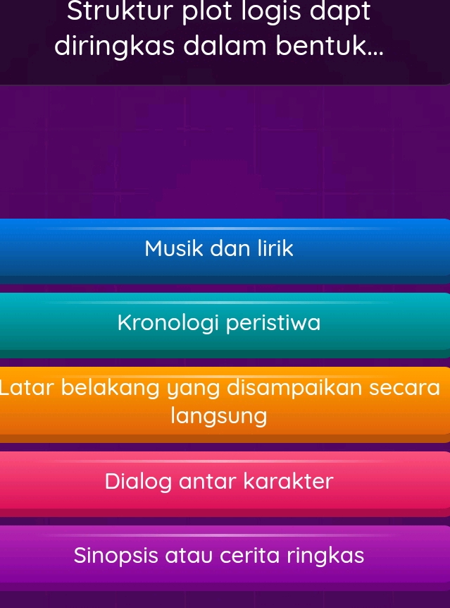 Struktur plot logis dapat diringkas dalam | StudyX