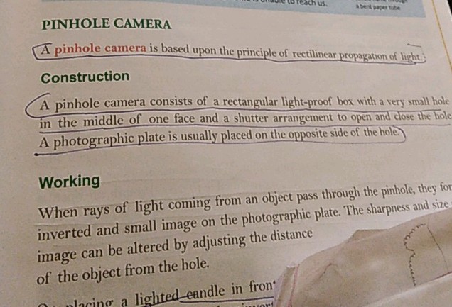 PINHOLE CAMERA A pinhole camera is based | StudyX