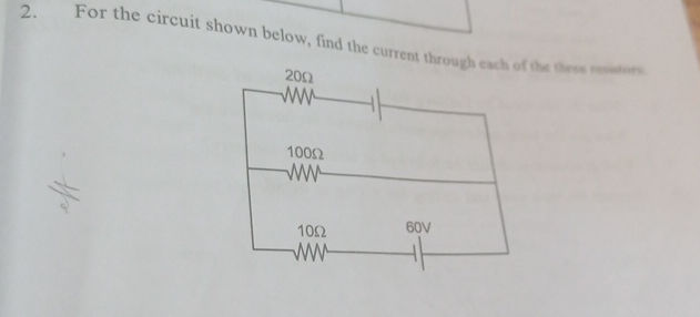 For the circuit shown below find the current | StudyX