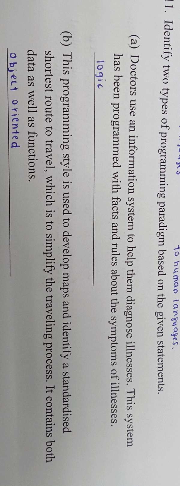 11 Identify two types of programming | StudyX