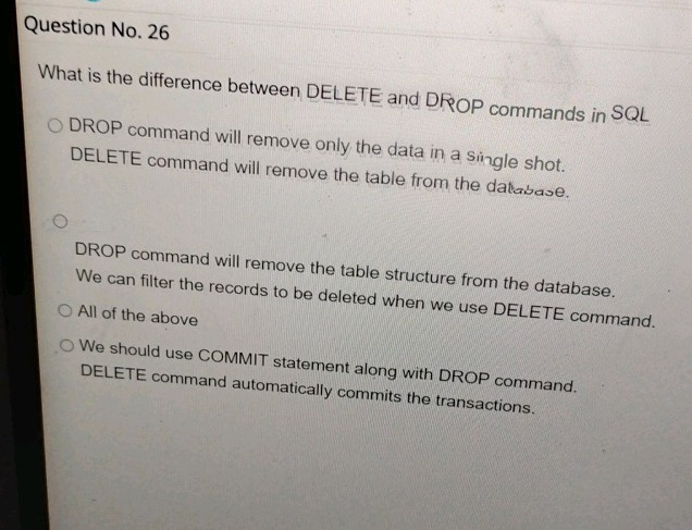 Question No 26 What is the difference | StudyX
