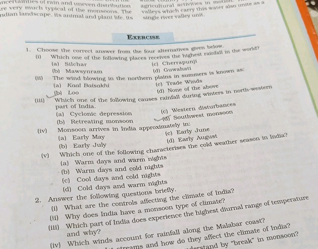 1 Choose the correct answer from the four | StudyX