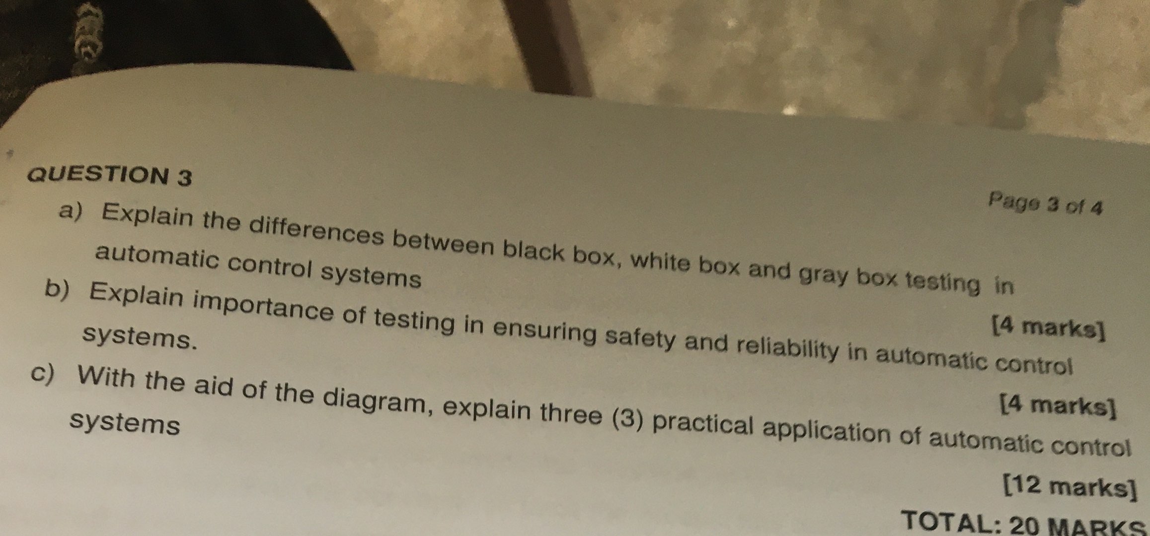 QUESTION 3 a) Explain the differences | StudyX