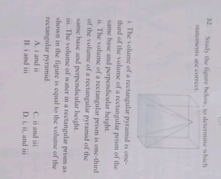 32 Study the figure below to determine which | StudyX