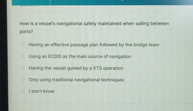 How is a vessels navigational safety | StudyX