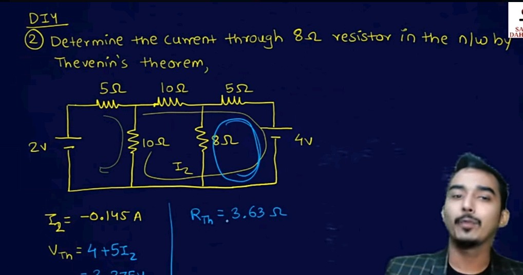 DIY Determine the current through 8 resistor | StudyX