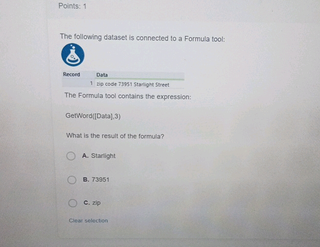 Points 1 The following dataset is connected | StudyX