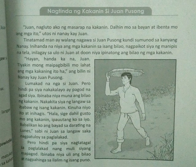 Nagtinda ng Kakanin Si Juan Pusong Juan | StudyX
